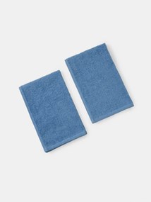 Sinsay - Jednobarevné bavlněné ručníky 2 pack - modrá