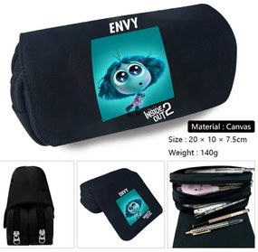 Dětský školní penál V hlavě 2 (Inside Out 2) Barva: 149 černá + tyrkysová