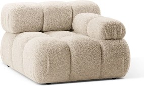 Béžový modul pohovky z textilie bouclé (pravý roh) Bellis – Micadoni Home