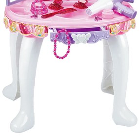 Dětský toaletní stolek ve více typech, s princeznou, fialovo-růžová
