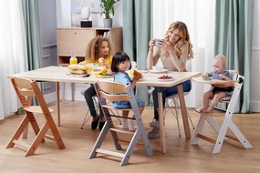 KINDERKRAFT Židlička jídelní Enock Grey wooden, Premium