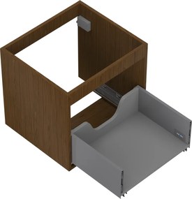 Mexen Box-A, závěsná skříňka 50 cm, 1 zásuvka, ořech, 91AX0-0500-470-1-86