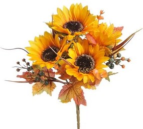 podzimní kytice slunečnic a listí