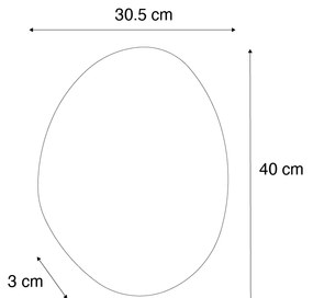 Designové koupelnové zrcadlo 40 cm vč. LED IP44 - Biba