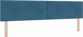 Postel s boxspringem s čelo Tmavě modrá 200 x 200 cm samet 3339198