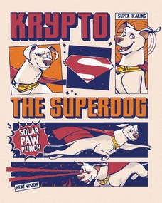 Zuty - krypto the superdog plakát (dc liga supermazlíčků), 40×50 cm, vypnuté plátno na rám