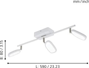 Eglo 97693 - LED RGB Bodové svítidlo PALOMBARE-C 3xLED/5W/230V