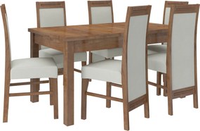 ADRK Furniture Sada stolu s židlemi RODOS 57 SE-ROD-57-L-B130