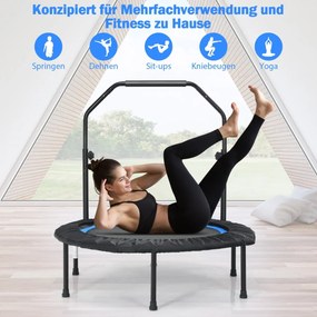 Costway Ø101 cm trampolína s odporovými pásy 2 mini trampolína s výškově