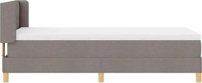 Postel s boxspringem s čelo Taupe 200 x 80 cm textil 3341262