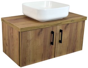 Comodo Koupelnová skříňka pod deskové umyvadlo Agria II GO 80-HD - zlatý dub/zlatý dub