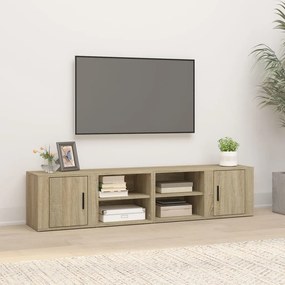 TV skříňky 2 ks dub sonoma 80 x 31,5 x 36 cm kompozitní dřevo