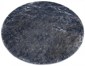 Kulatý koberec Shaggy LAPIN slonová kost / černý Rozměr: průměr 180 cm
