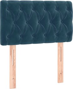 Box spring postel s matrací tmavě modrá 80 x 200 cm samet 3127641