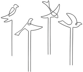 Kovová podpěra rostiln 4 ks Bird – Esschert Design