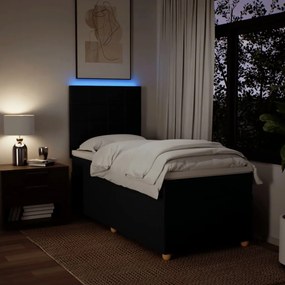 Box spring postel s matrací černá 90x190 cm textil 3293437