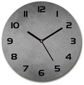Wallmuralia Skleněné hodiny na stěnu Betonové pozadí fi 30 cm