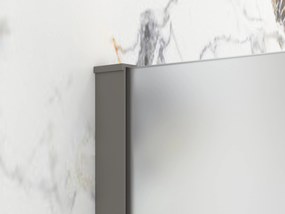 Erga Paris, sprchová zástěna Walk-In 120x200 cm, 8mm sklo námraza, grafitový profil, ERG-V02-PARIS-120x200-FR-GG