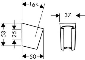 HANSGROHE Hansgrohe, sprchový držák Porter S, černá matná, HAN-28331670
