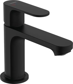 Hansgrohe Rebris S, umyvadlová baterie 80 s kovovou odtokovou soupravou s táhlem, CoolStart, černá matná, 72584670