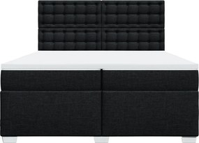 Box spring postel s matrací černá 200x200 cm textil 3292911