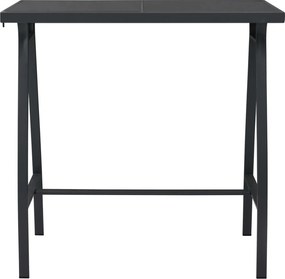 vidaXL Zahradní barový stůl černý 110 x 60 x 110 cm tvrzené sklo [48121]