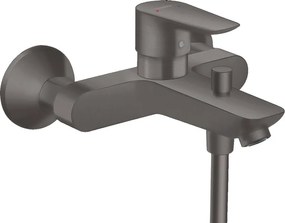 Hansgrohe Talis E, nástěnná páková vanová baterie, kartáčovaná černá chromová, 71740340