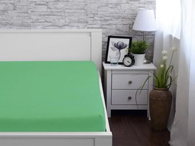 XPOSE® Jersey  prostěradlo Exclusive  - letní zelené 200x200 cm