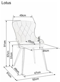 Jídelní židle LOTUS VELVET Signal