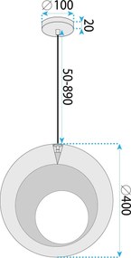 Toolight Závěsné stropní osvětlení APP1788-1CP Nature