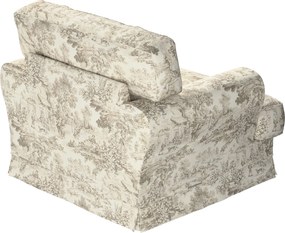 Potah na křeslo IKEA Ekeskog barva hnědá látka vzorované