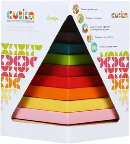 CUBIKA 13357 Barevná pyramida - dřevěná skládačka / 9 dílů / od 18 měs