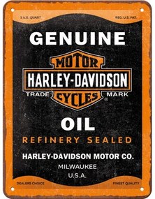 Postershop Plechová cedule: Harley-Davidson - Genuine Oil - 15x20 cm