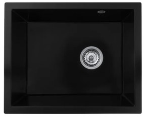 Gamma Decor 5040, 1-komorový granitový dřez 560x460x180 mm, černá, GMA-ZLE000001