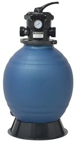 vidaXL Bazénová písková filtrace s 6polohovým ventilem modrá 460 mm