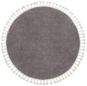 Dywany Łuszczów, Kusový koberec Berber 9000 brown kruh, 120x120 (průměr) kruh, hnědá, kancelář
