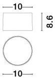 Minimalická bodová svítilna Ziaza 10 Zlatá