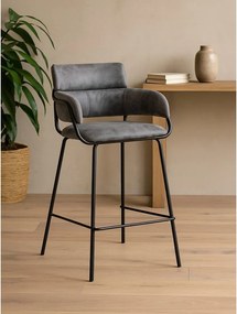 Černá/šedá čalouněná barová židle Tamzin – Premier Housewares