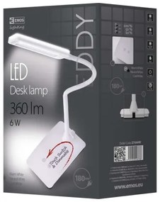 LED stolní lampa EDDY bílá EMOS Z7599W