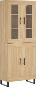 Skříň highboard dub sonoma 69,5 x 34 x 180 cm kompozitní dřevo 3198364