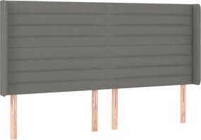 Box spring postel s matrací a LED tmavě šedá 160x200 cm textil 3138966