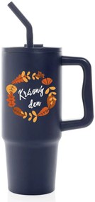KRÁSNÝ DEN (PODZIM) - modrý cestovní termohrnek 900 ml