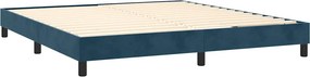 Box spring postel s matrací tmavě modrá 160x200 cm samet 3141435