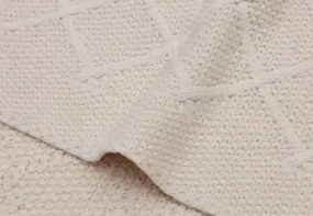 Jollein Check Knit Oatmeal / Deka pletená / 75×100 cm / TOG 1 / 60% ba