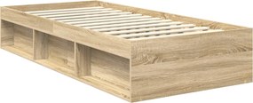 Rám postele s čelo Sonoma 90 x 190 cm Masivní borové dřevo 3410656