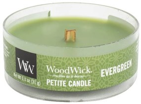 WoodWick Svíčka Petite Evergreen, 31 g