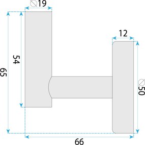 Rea Modern, 1-háček na ručník, 6606, broušená ocel, REA-98005