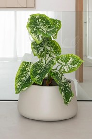 Květináč GORDO, sklolaminát, výška 29 cm, krémový