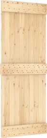vidaXL Posuvné dveře s kováním 80 x 210 cm masivní borové dřevo [3203065]