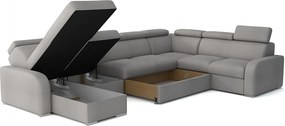 Sedací souprava OSLO U | 170x380x250 | rozkládací + 3x úložný prostor | VÝBĚR TKANIN
